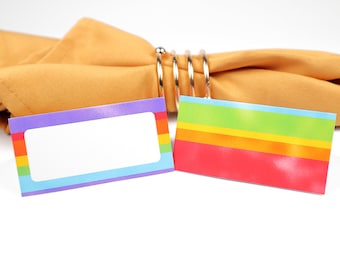 Name Place Card Yellow & White Honey Bees Table Setting - Etsy