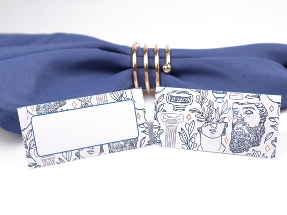 Name Place Card Greek Table Setting Guest Seating - Etsy