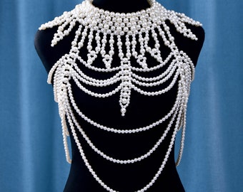 Pearl Body Chain | Etsy