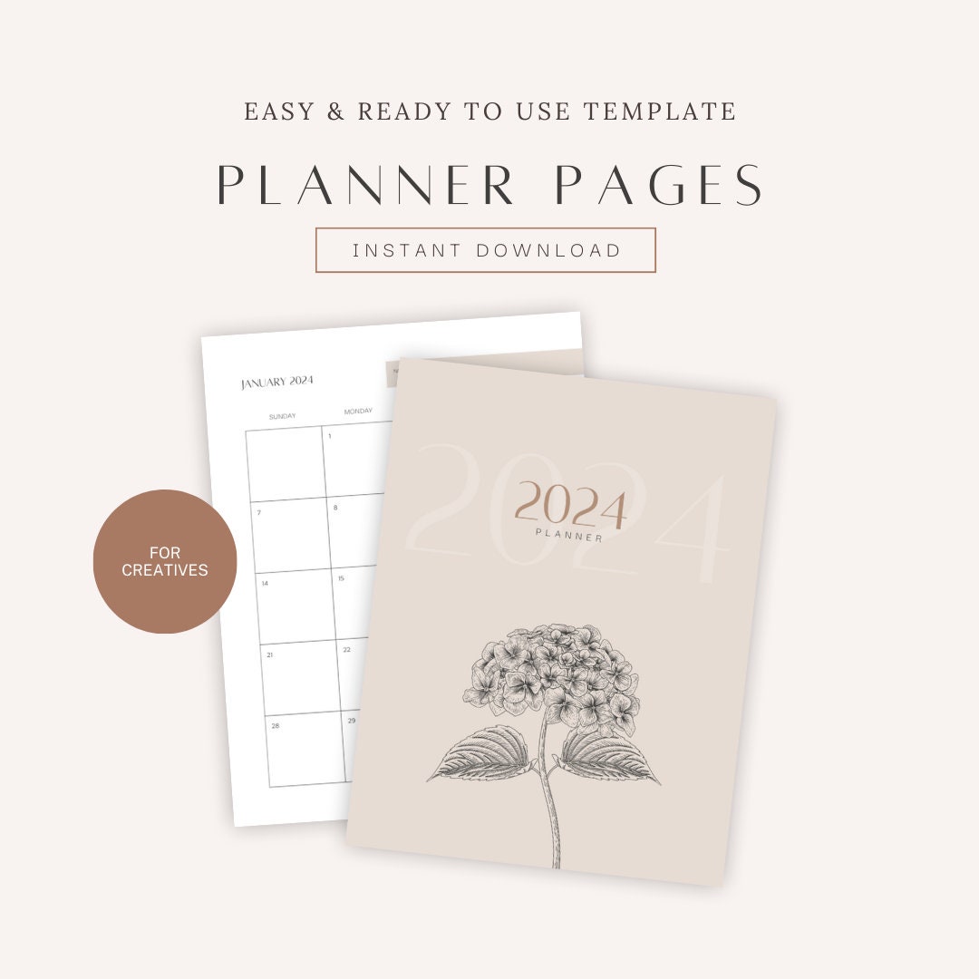 Digital Calendar 2024 PDF for Goodnotes - Etsy