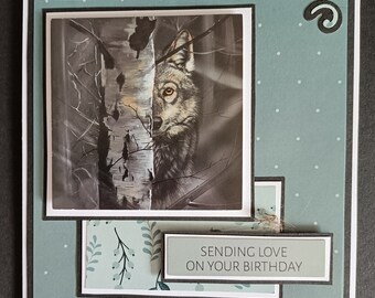 Wolf Birthday Card - Etsy UK