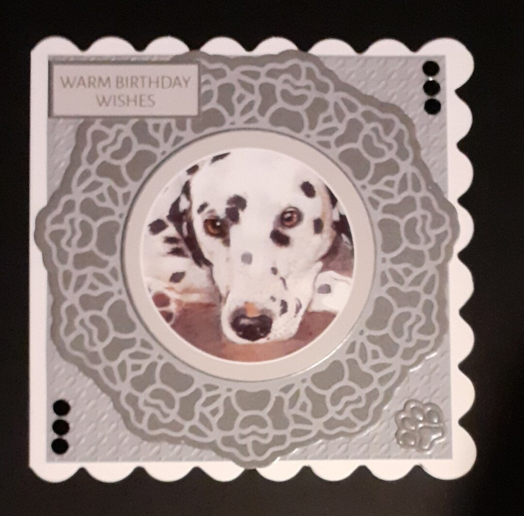 Handmade Dalmation Dog Birthday Card - Etsy