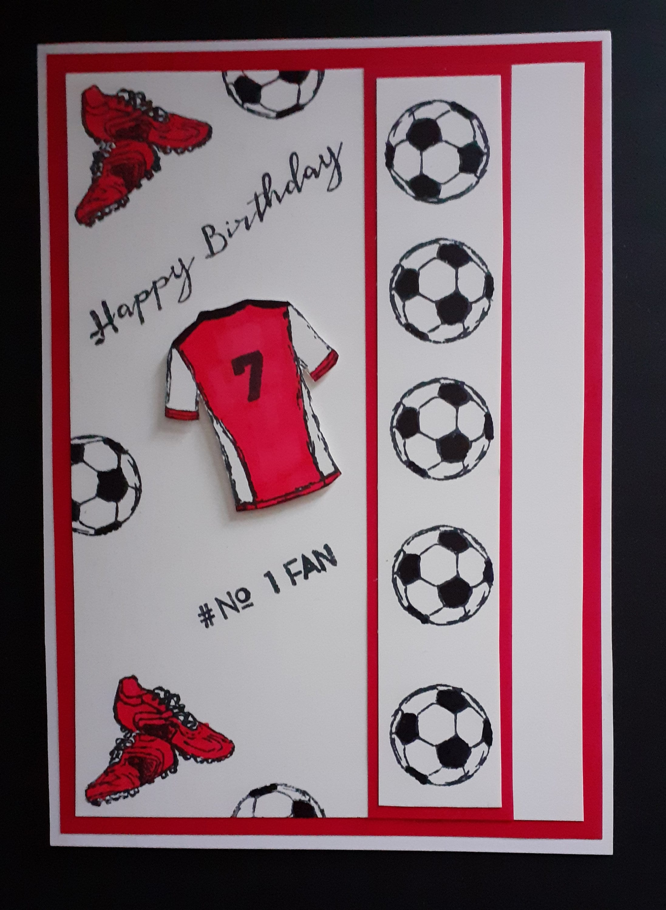 Handmade Football Birthday Card - Etsy