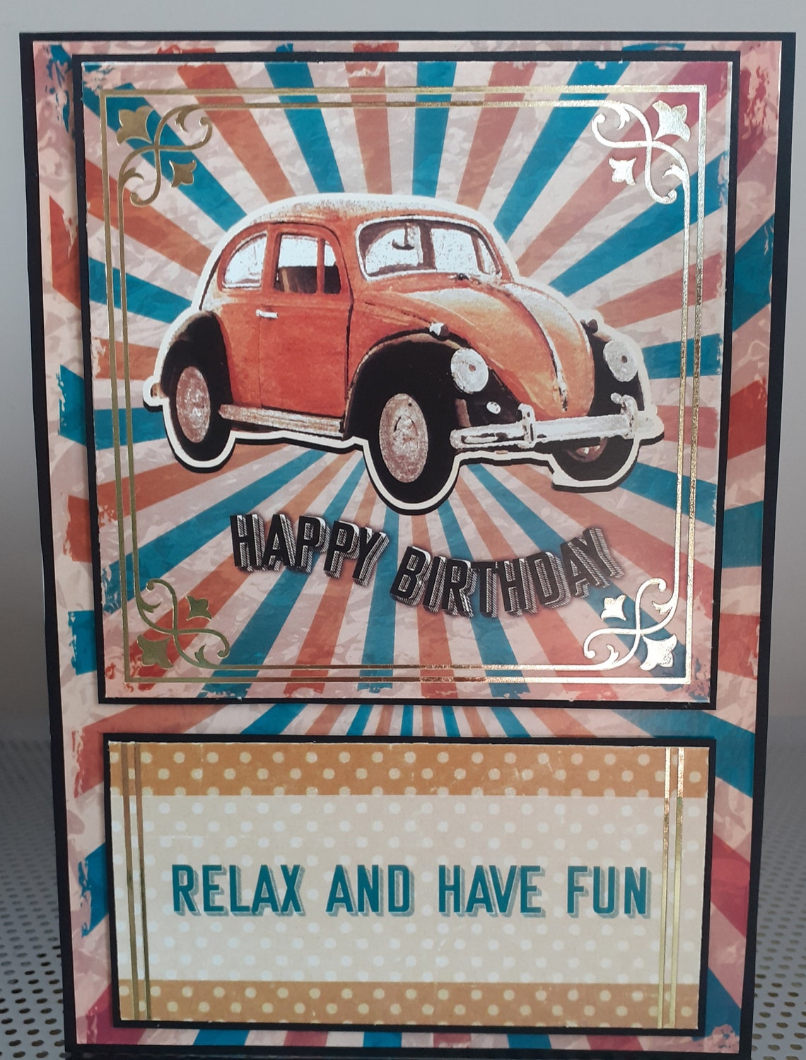 VW Beetle Handmade Birthday Card - Etsy
