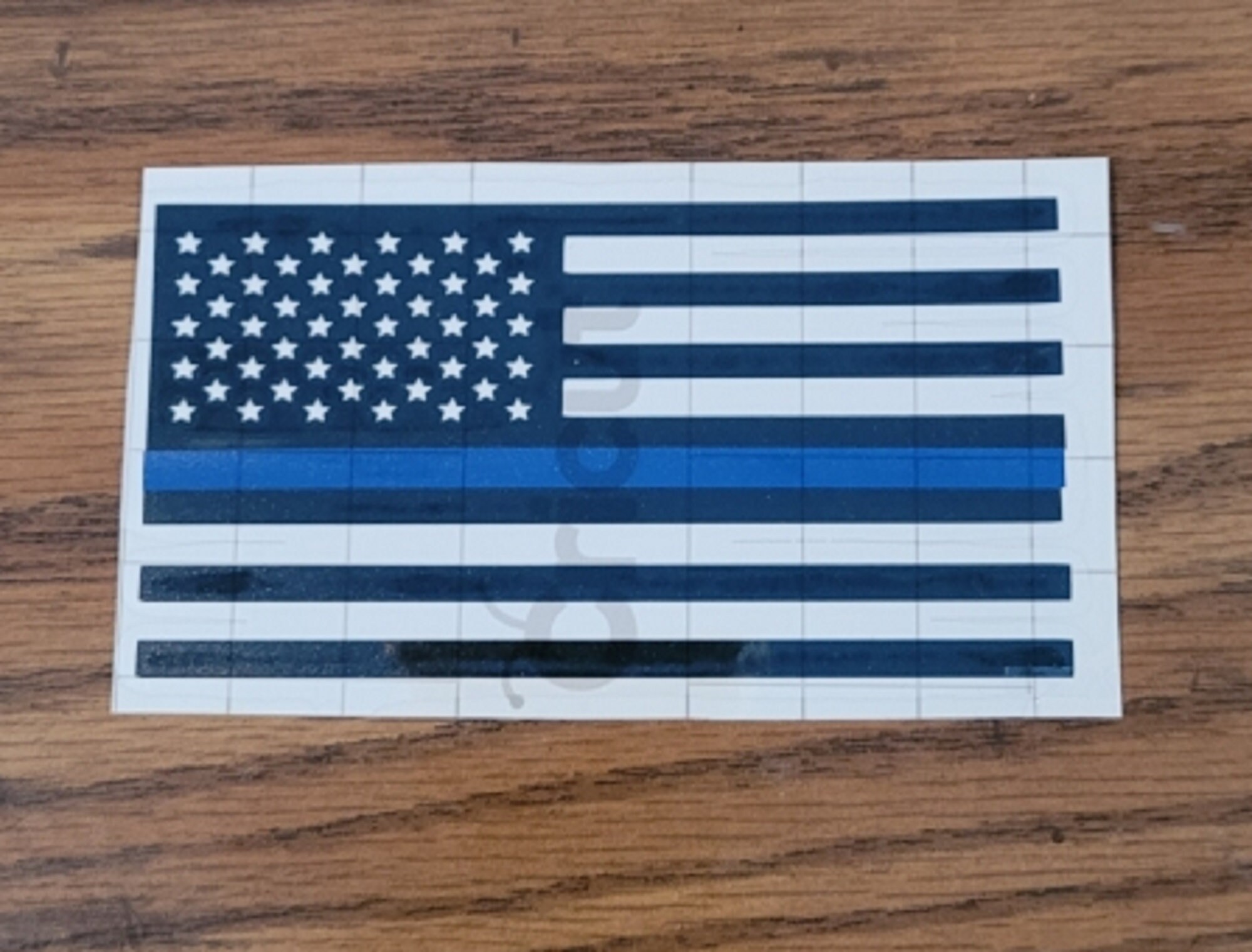 Blueline Thin Blueline Vinyl Decal Flag Free Shipping | Etsy