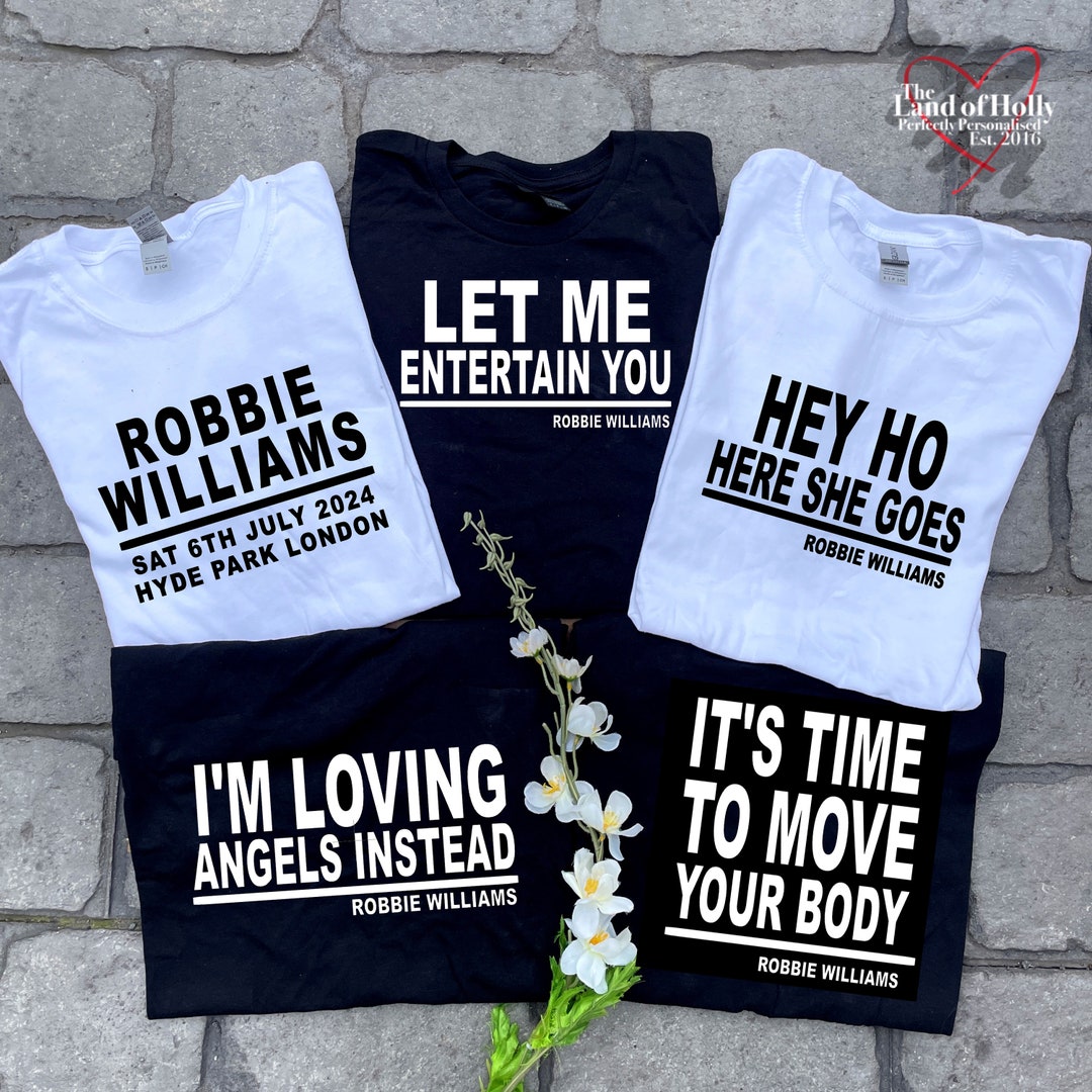 Robbie Williams Hyde Park Unofficial Concert T-shirt Adult or Child ...