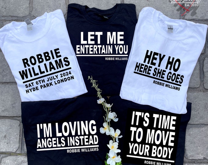 Robbie Williams Hyde Park Unofficial Concert T-shirt Adult or Child ...