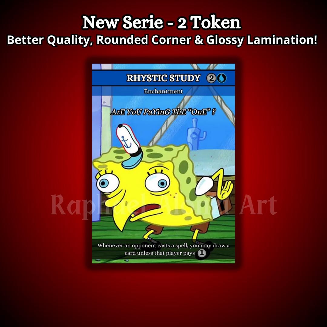 Rhystic Study Full Art Custom Token for MTG - Magic the Gathering - RAA ...