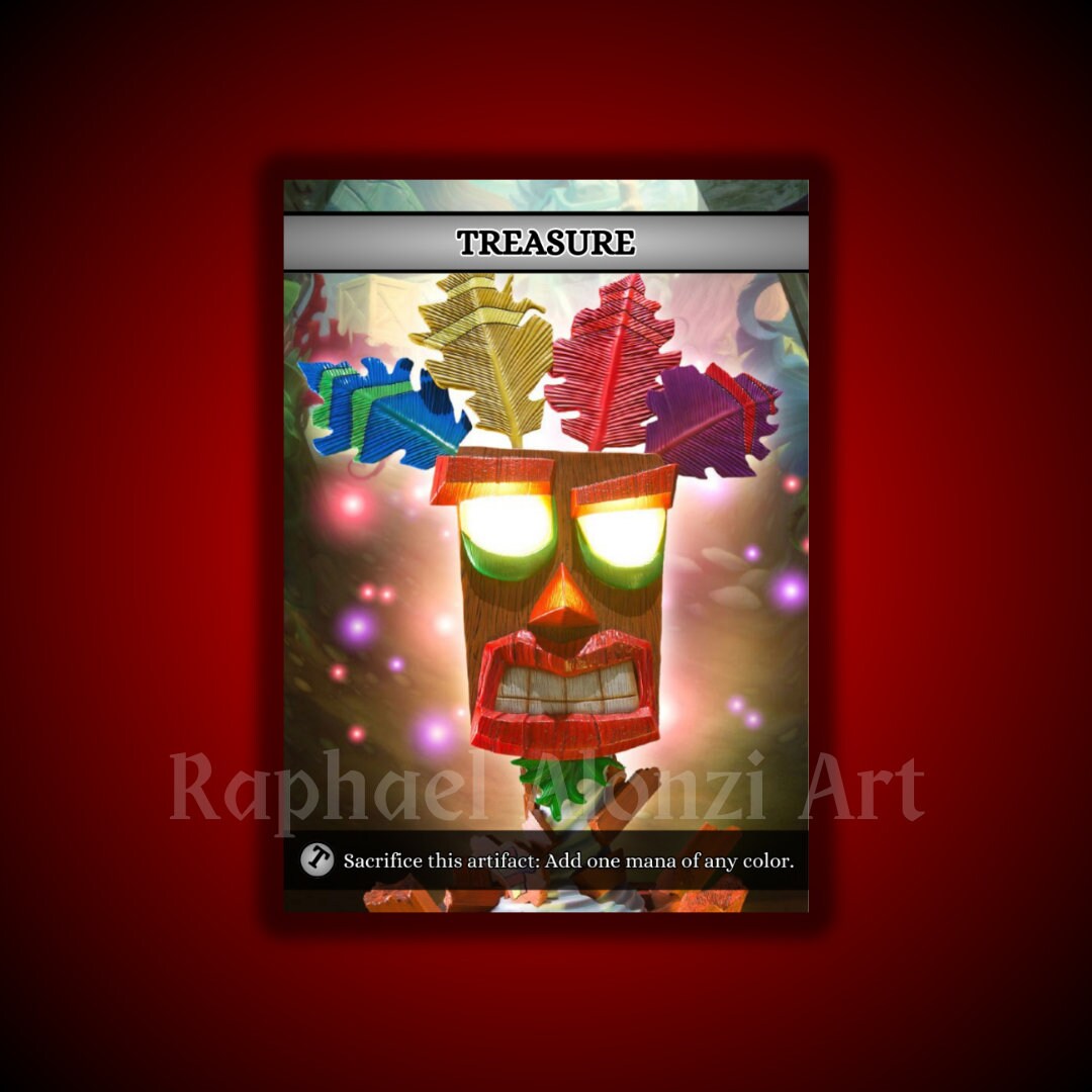Treasure Custom Token Full Art Token for Mtg Magic the Gathering RAA ...