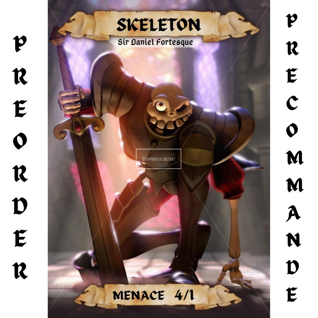 Skeleton Skeleton 4/1 Menace Custom Token Full Art for MTG - Etsy