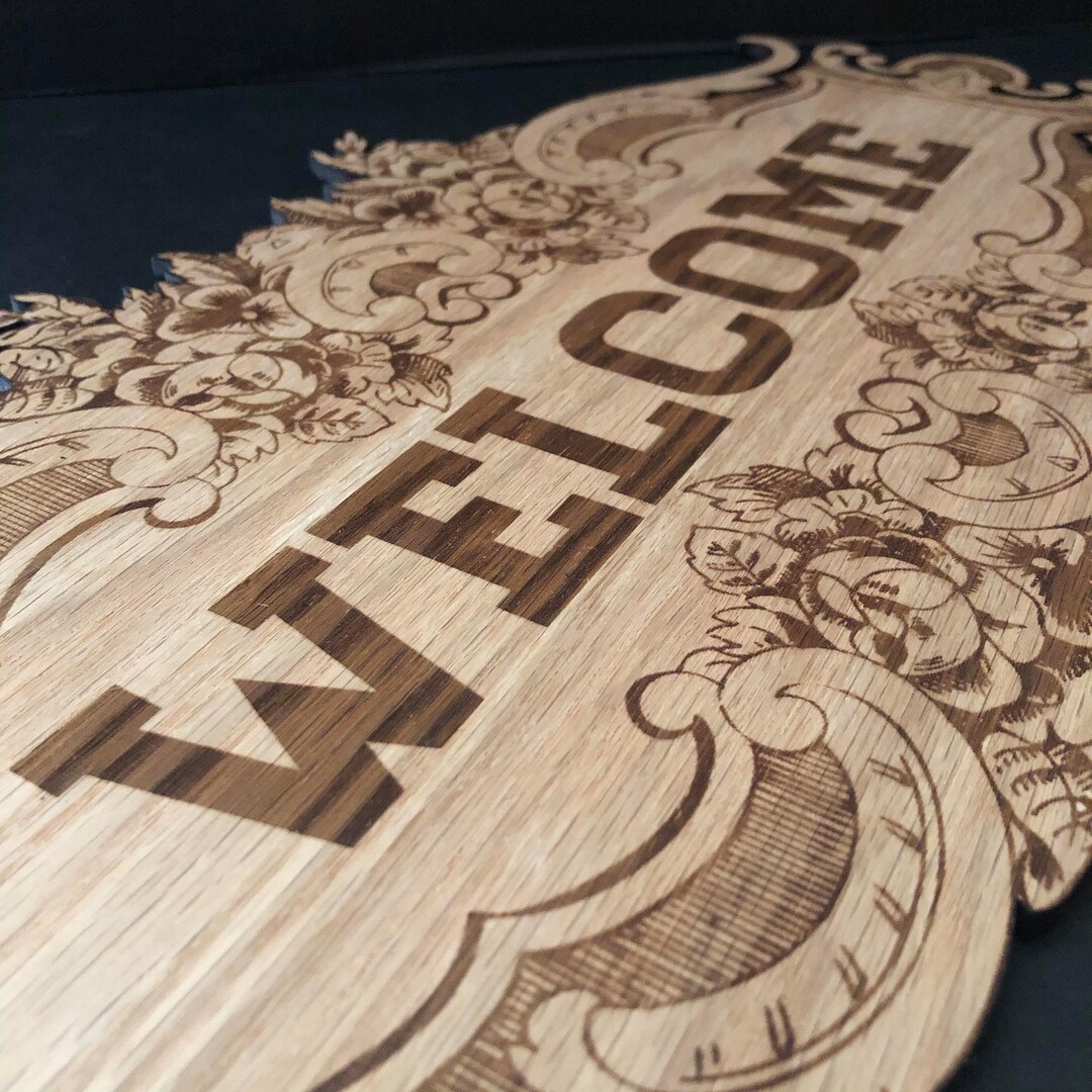 Laser Engraved Welcome Sign - Etsy
