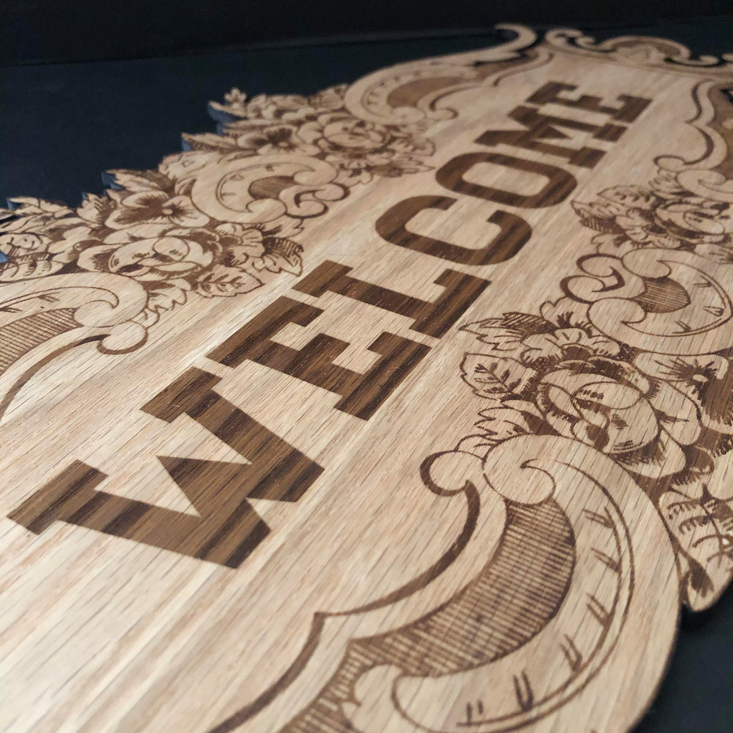 Laser Engraved Welcome Sign - Etsy