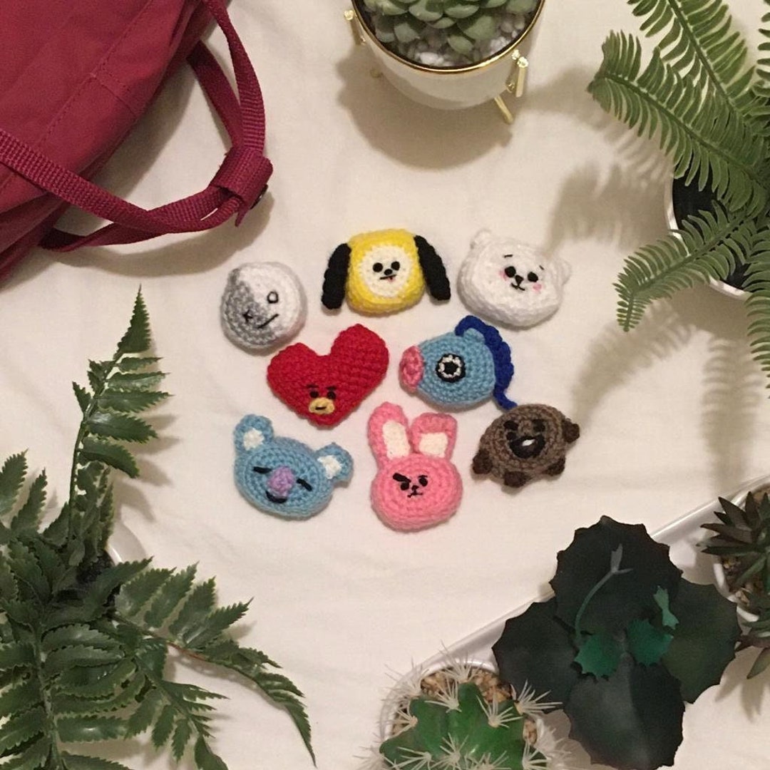 8 BT21 Style Crochet Patterns for Plushies Tata, Cooky, Koya, Shooky ...