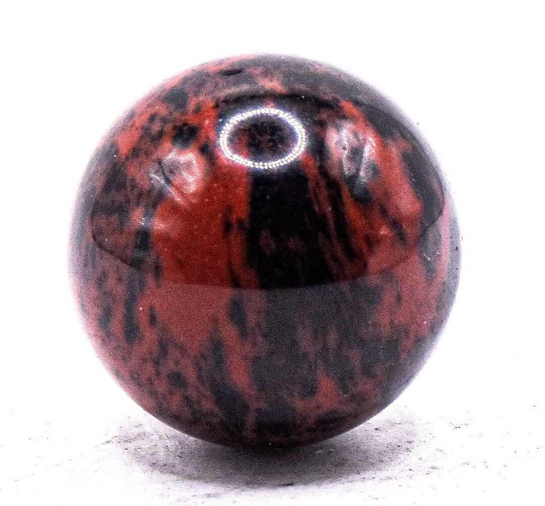 Mahogany Obsidian Sphere: Root Chakra Crystal, Grounding Stone - Etsy