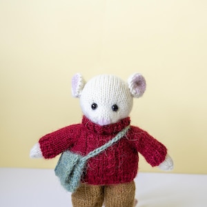 Knit Mouse Plush Animal With Clothes Soft Toy With Outfit Amigurumi ...