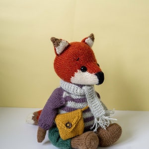 Knit Fox Stuffed Animal With Clothes Soft Toy With Outfit Amigurumi Fox ...