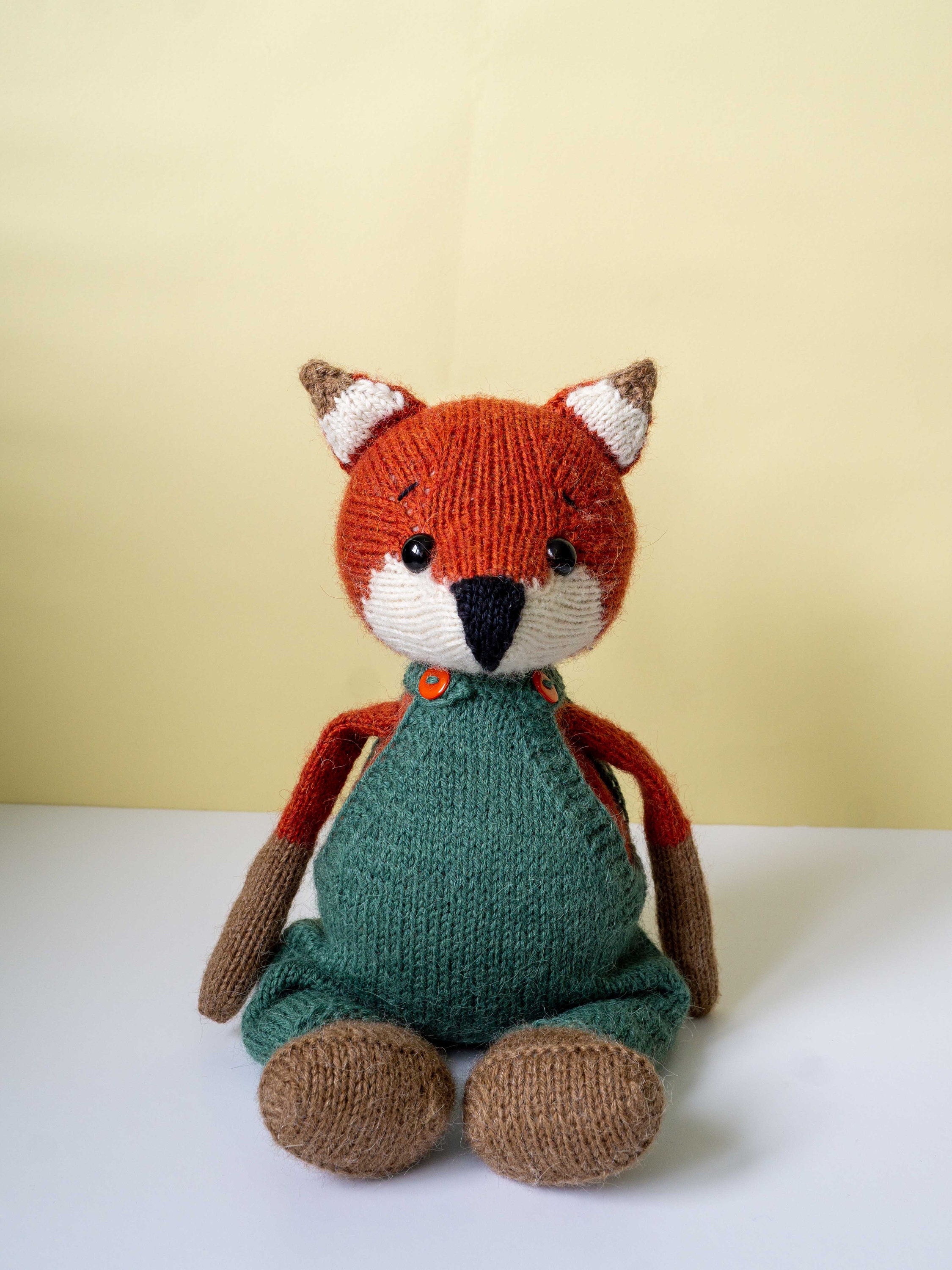 Knit Fox Stuffed Animal With Clothes Soft Toy With Outfit Amigurumi Fox ...