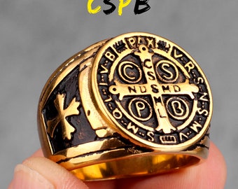 St Benedict Ring | Etsy