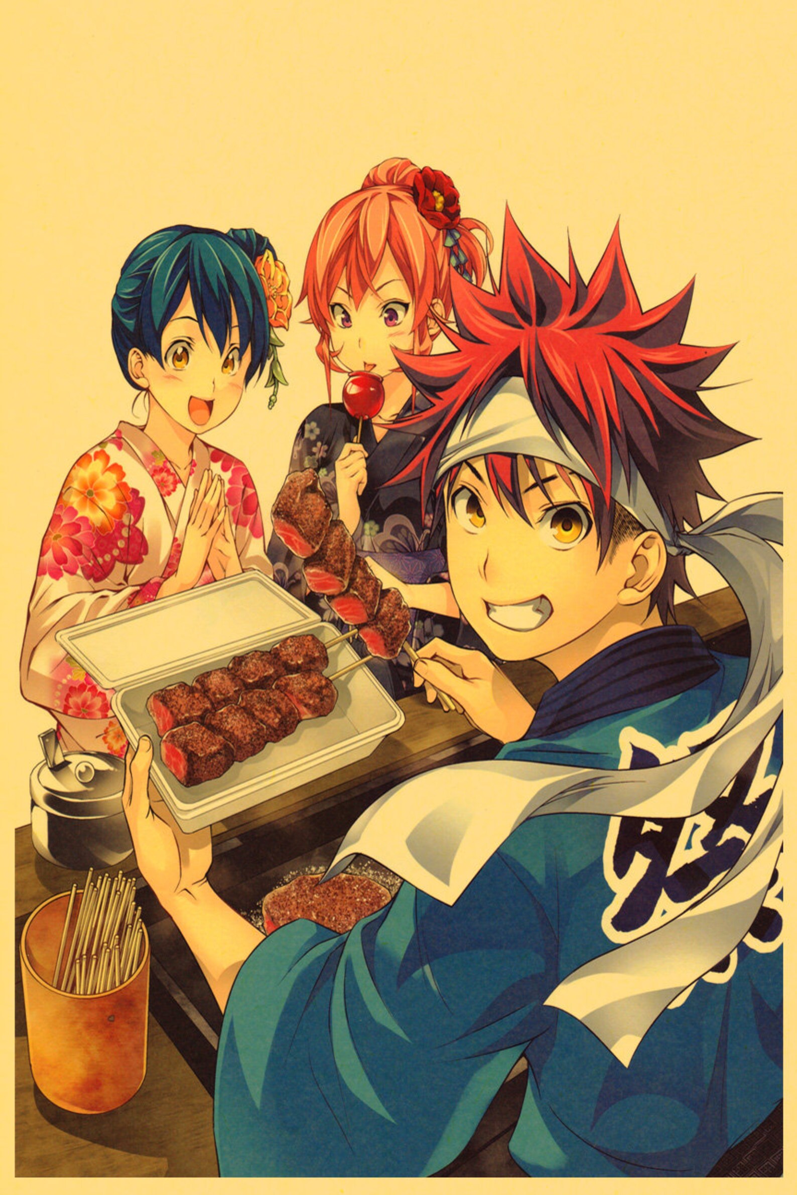 Food Wars Shokugeki no Soma poster anime poster music | Etsy