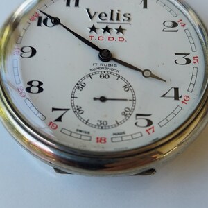Velis Swiss Made Vintage Rail Road Pocket Watch. - Etsy