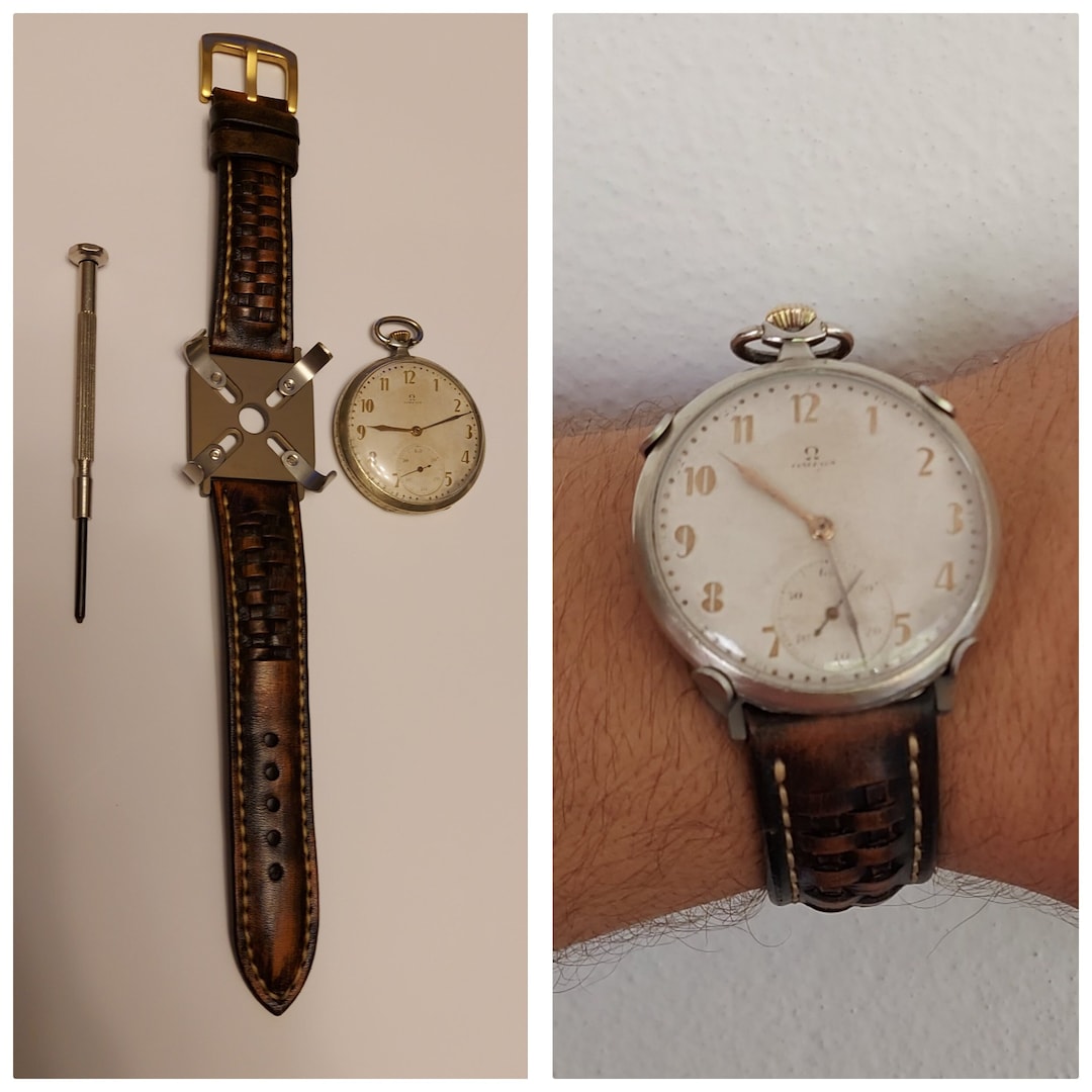 Pocket Watch Converter With Hand Made Band. - Etsy