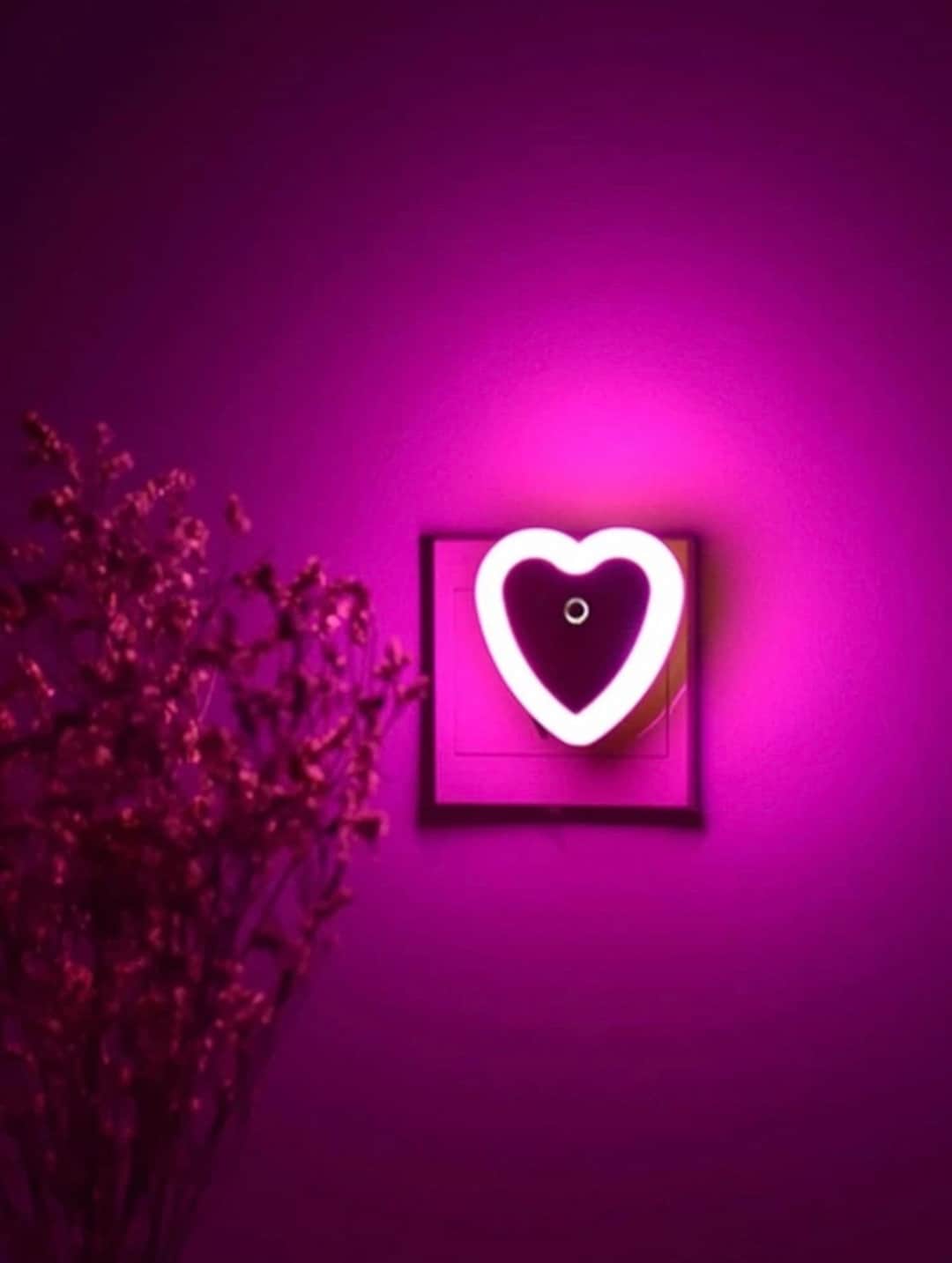 Zeumu Heart Night Lights Wall Plug in / Light Detection - Etsy