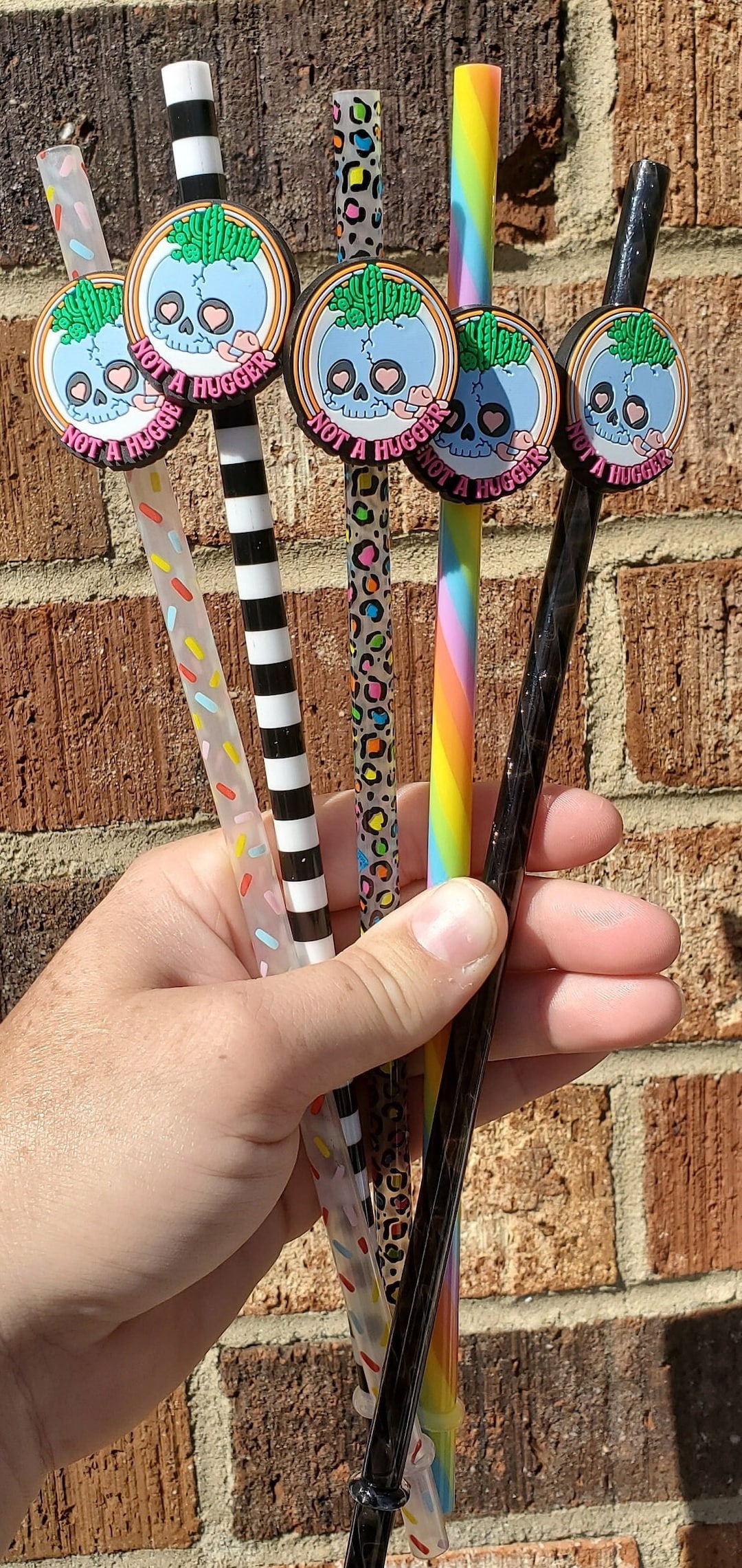 Not a Hugger Straw Charm | Cup Accessories | Gift - Etsy