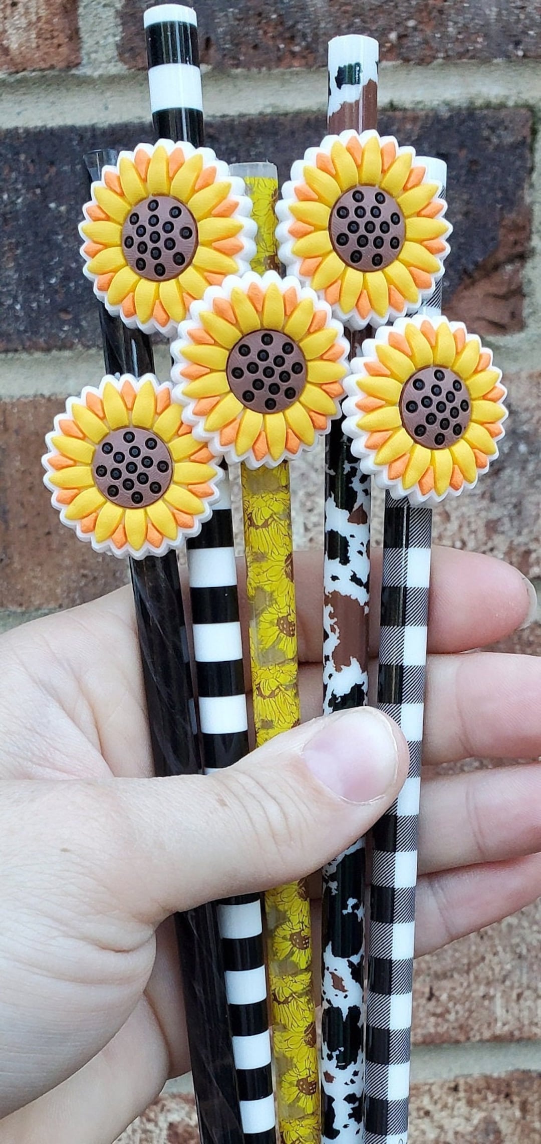 Sunflower Multi Color Straw Charm | Flower Charm | Cup Accessories ...