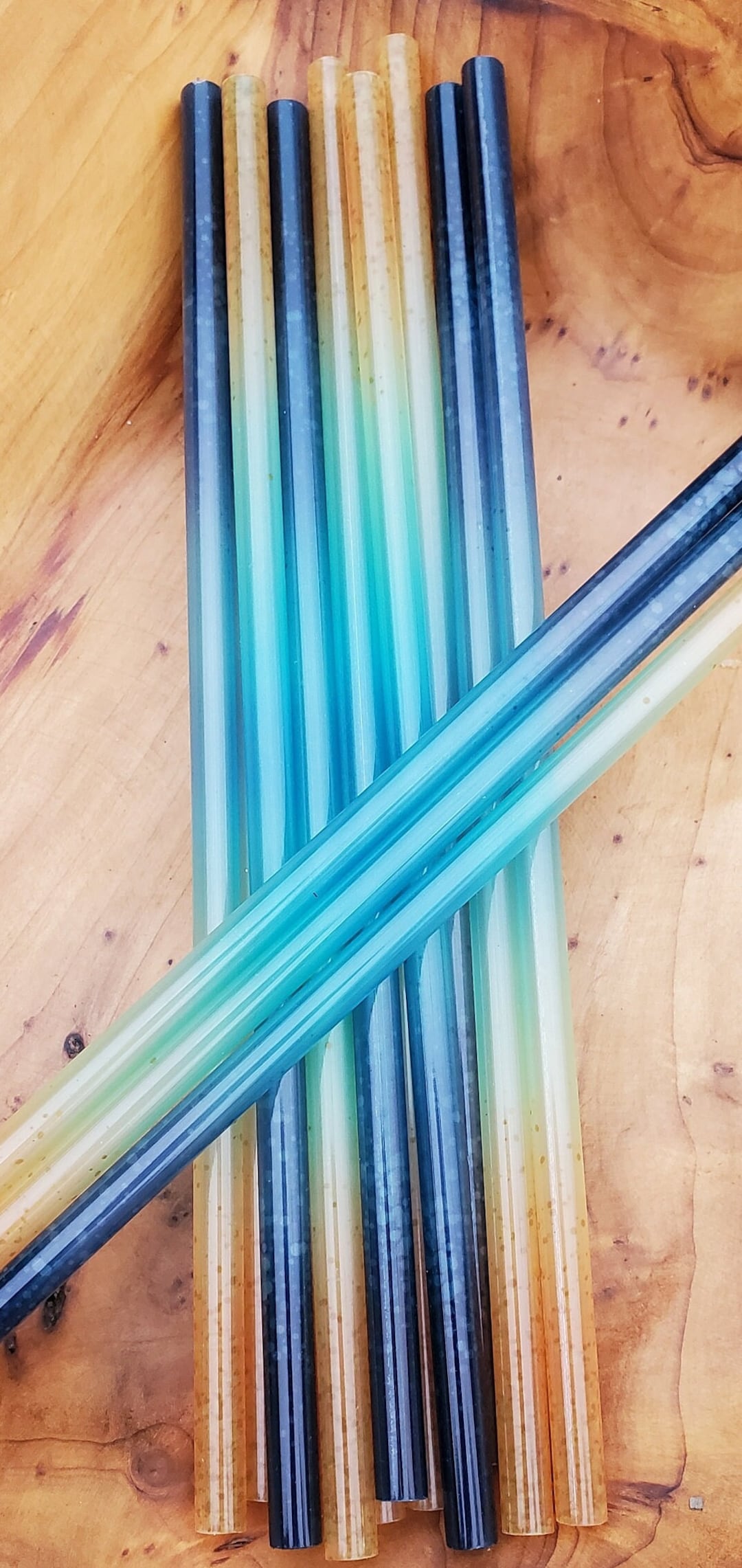 9 Inch Beach Ombre Plastic Straw - Etsy