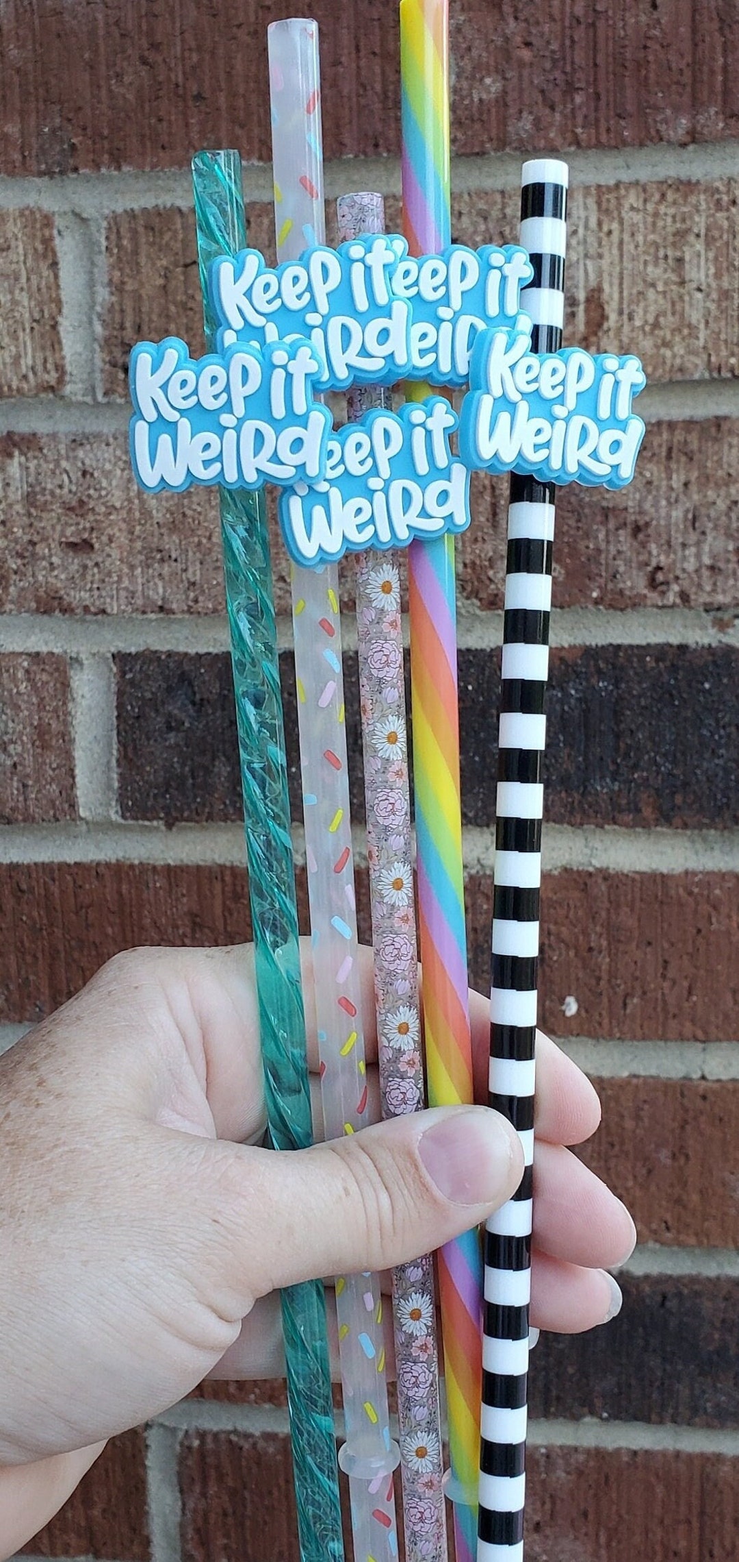 Keep It Weird Straw Charm | Cup Accessories | Gift - Etsy