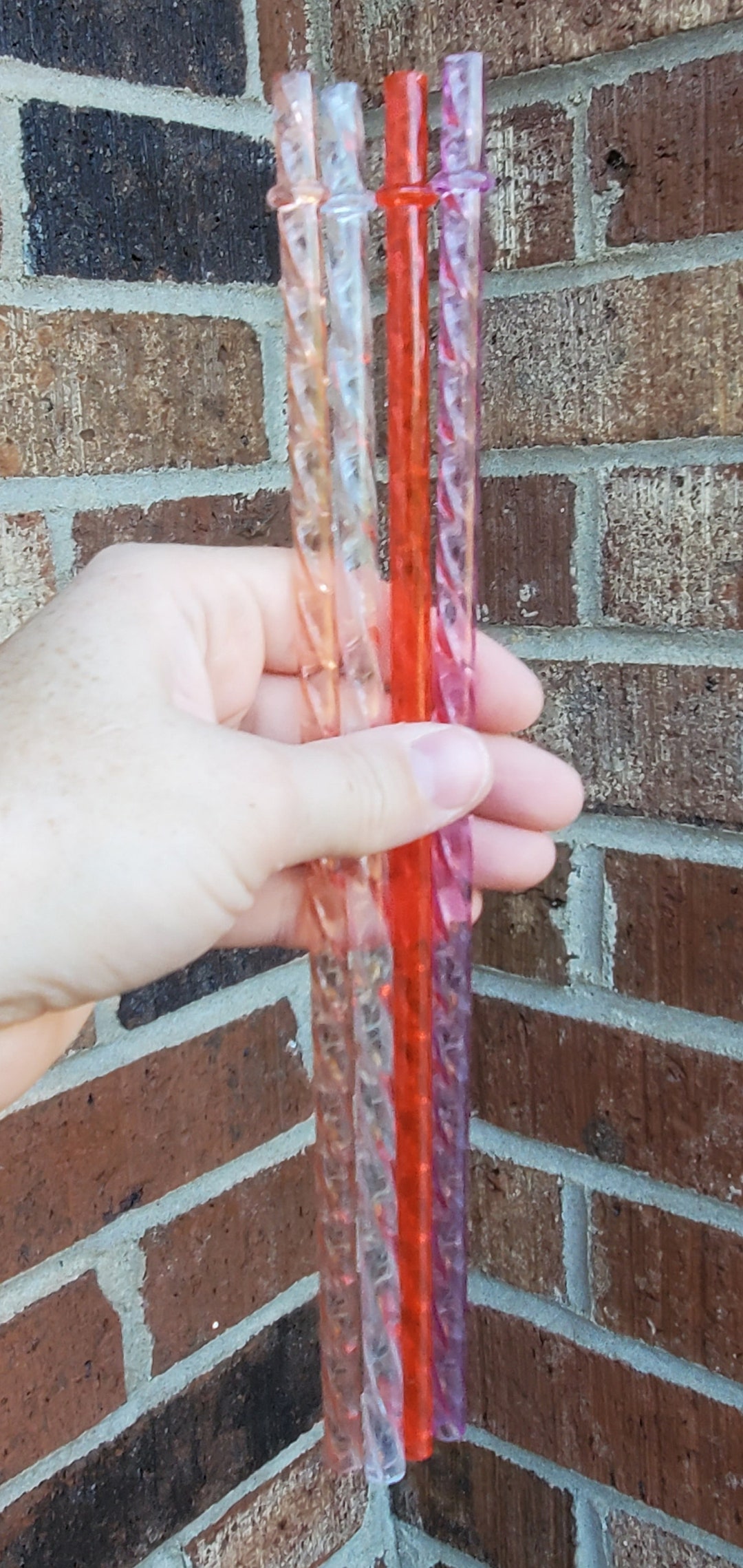 10 Inch Reusable Plastic Swirl Straw | Valentine's Day Straw | Gift - Etsy