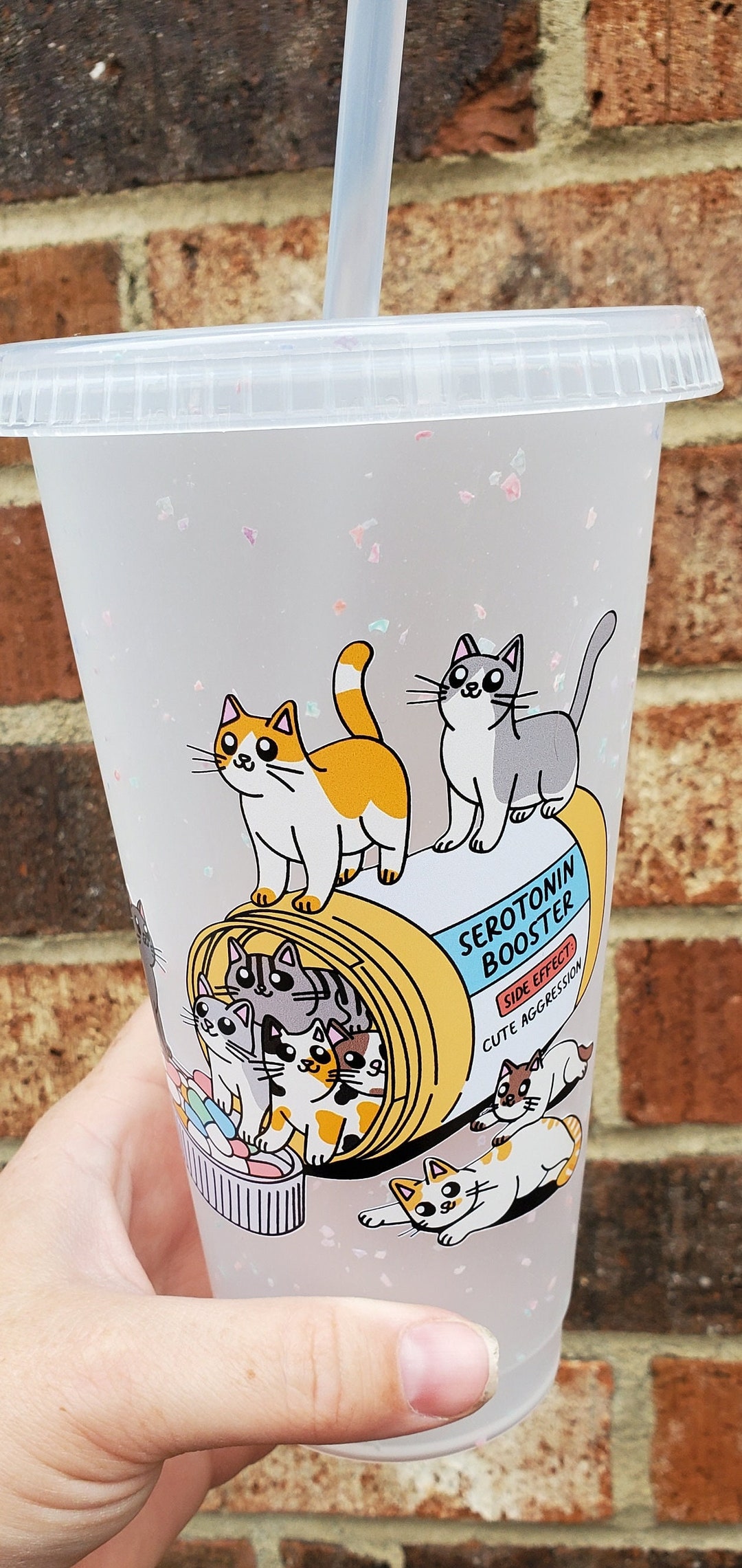 Confetti Plastic Cup With Cats Decal Bundle - Etsy