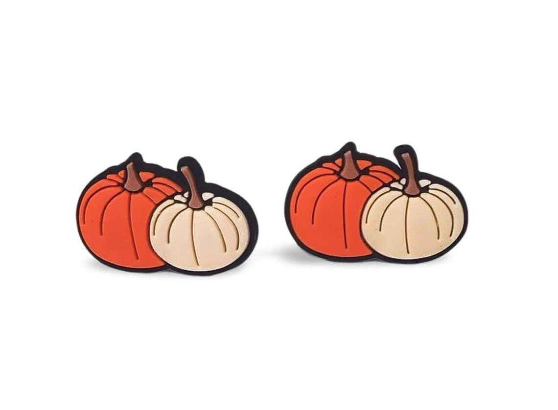 Fall Pumpkins Pair Straw Charm or Topper | Cup Accessories | Drinkware ...