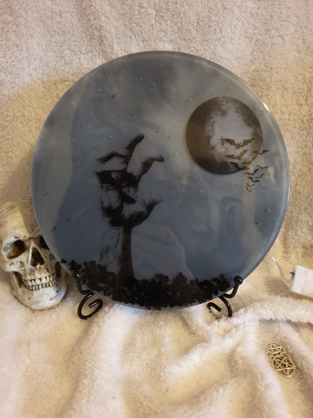 Zombie Floor Lamp or Wall Lamp Unique Twd Bat Grave Gothic Wicca Gloomy ...