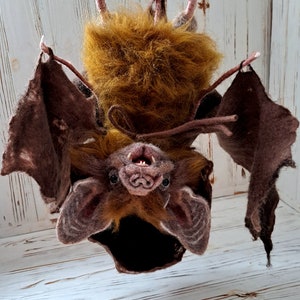 Bat Skulpture,woolly Bat,felting Toy,souvenirs,needle,gift,exclusive ...