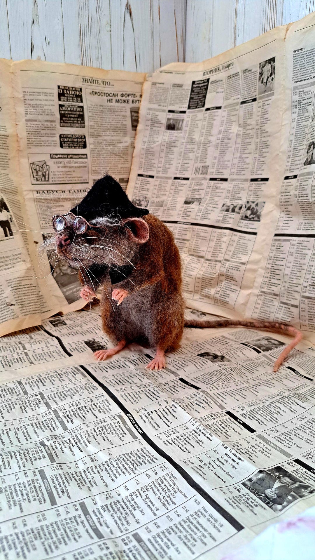 Skulpture Rat,realistic Rat, Felted Rat, Gift, Collectible Rat, Art ...