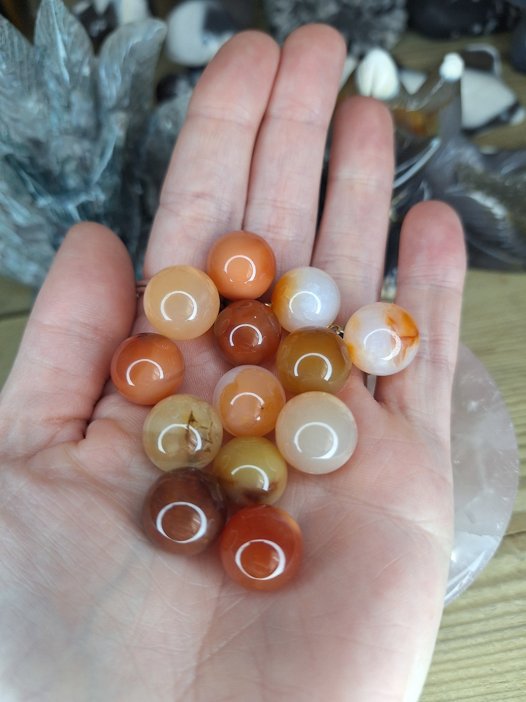 Carnelian Mini Spheres - Etsy