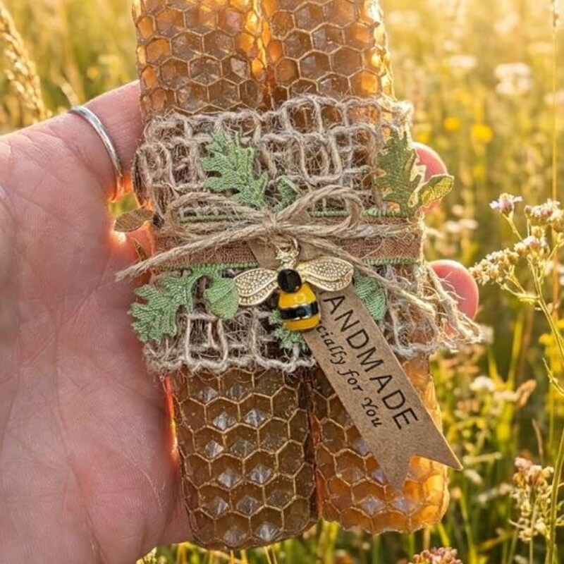 Beeswax Abundance Candle - Etsy UK