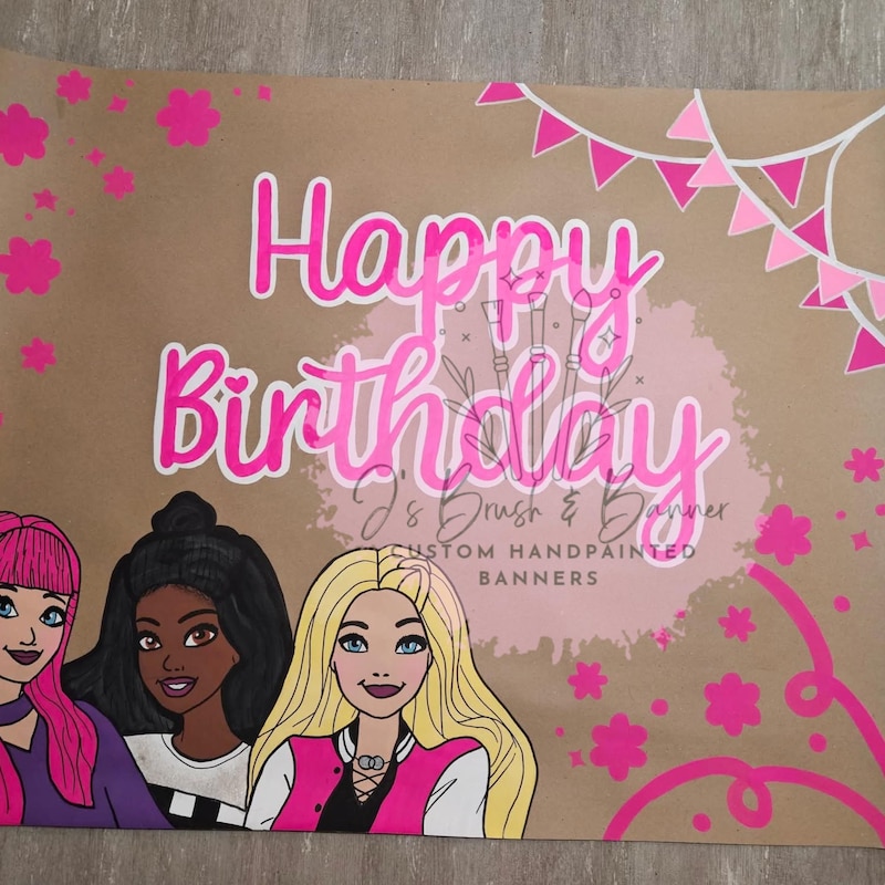 Barbie Banner - Etsy