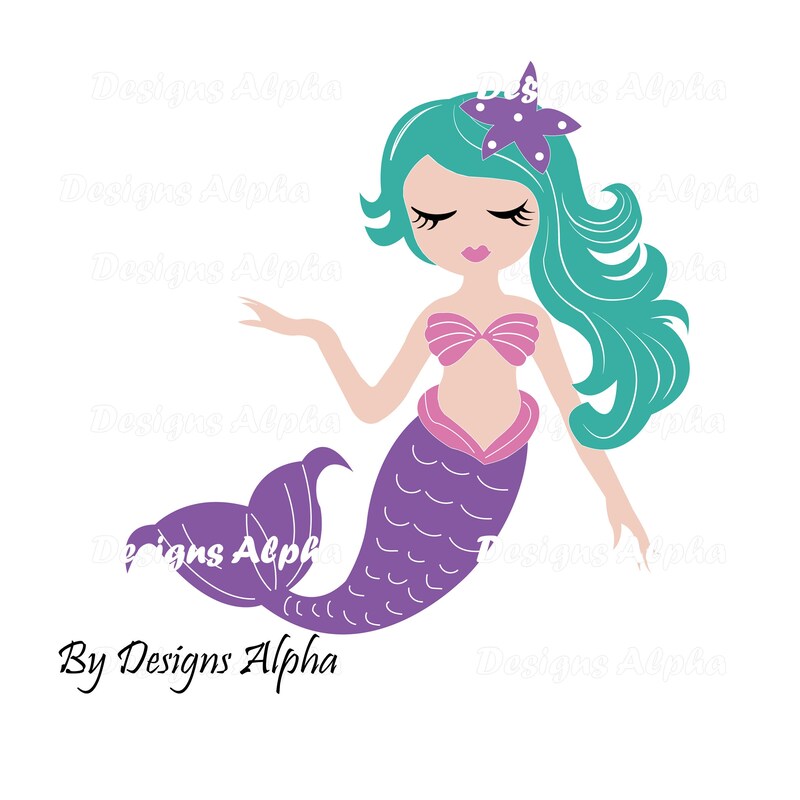 Mermaid Monogram Svg - Etsy