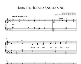 Hark! the Herald Angels Sing | Easy Christmas Piano Sheet Music ...