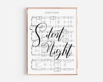 Silent Night Wall Decor | Etsy