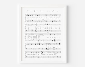 Coloring Page Turn Your Eyes Upon Jesus Hymn - Etsy