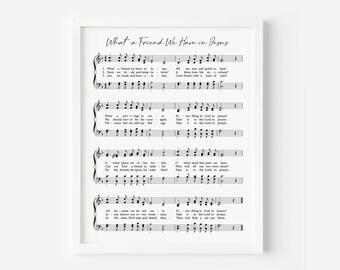 What A Friend We Have In Jesus Hymn Print Shape Note Hymn Etsy Canada