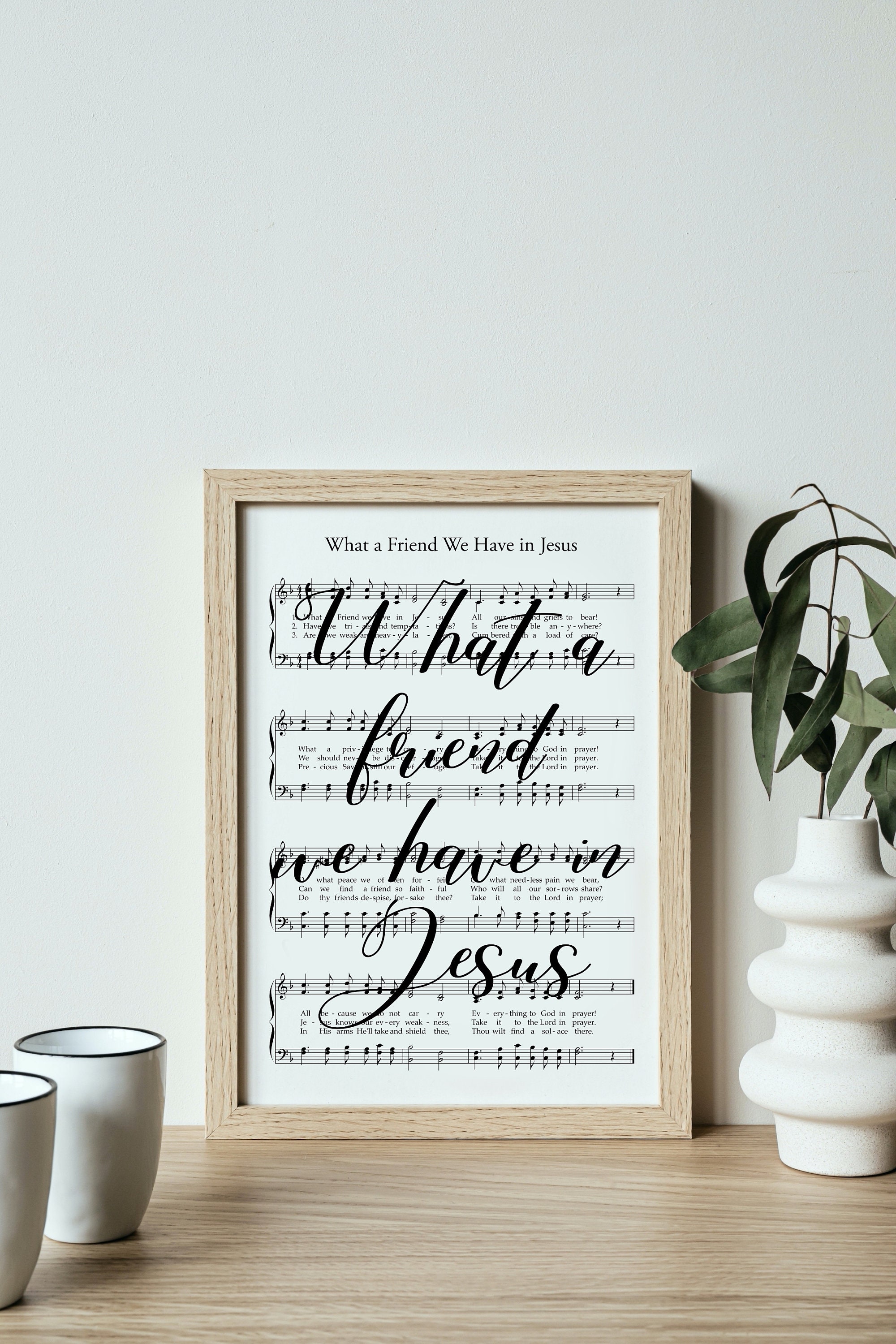 What a Friend We Have in Jesus Hymn, Hymn Wall Art, Printable Hymns ...