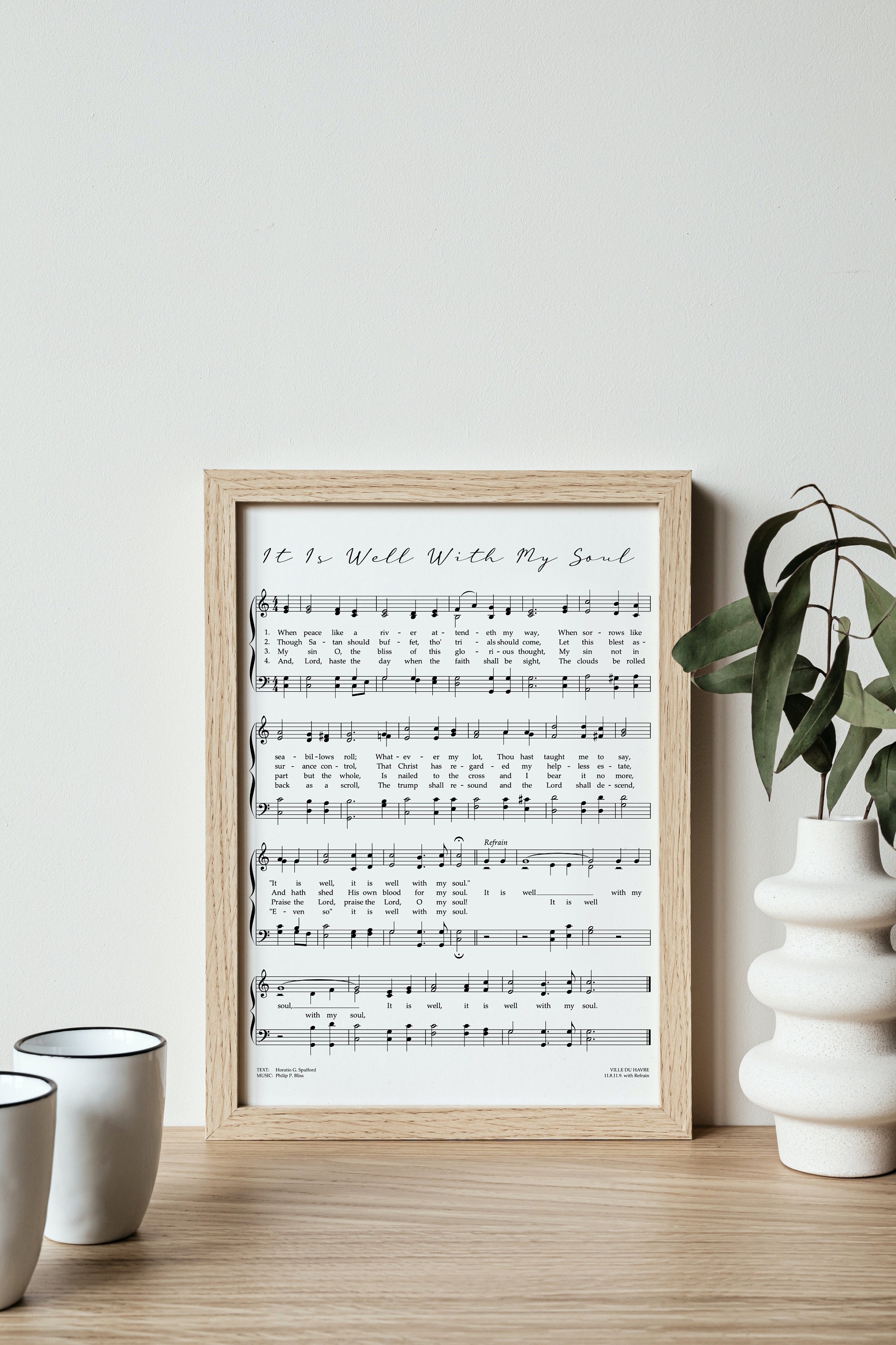 It is Well With My Soul Hymn Print, Hymn Prints, Music Decor, Music ...