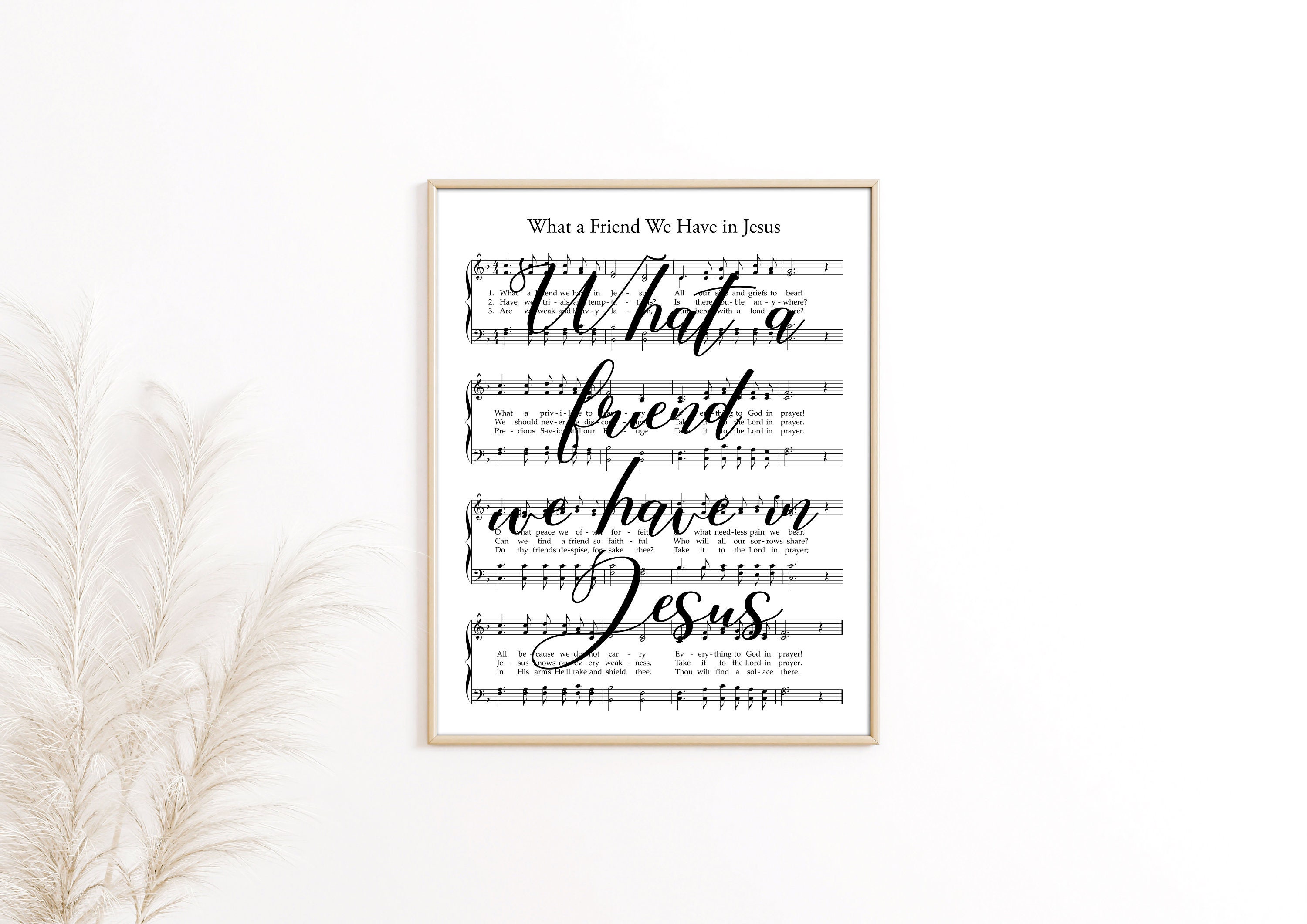 What a Friend We Have in Jesus Hymn, Hymn Wall Art, Printable Hymns ...