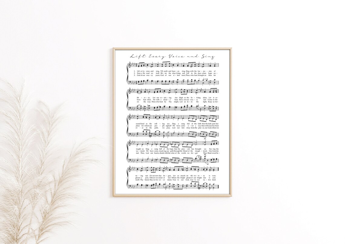 Lift Every Voice and Sing Hymn Print Printable Hymns Hymn - Etsy