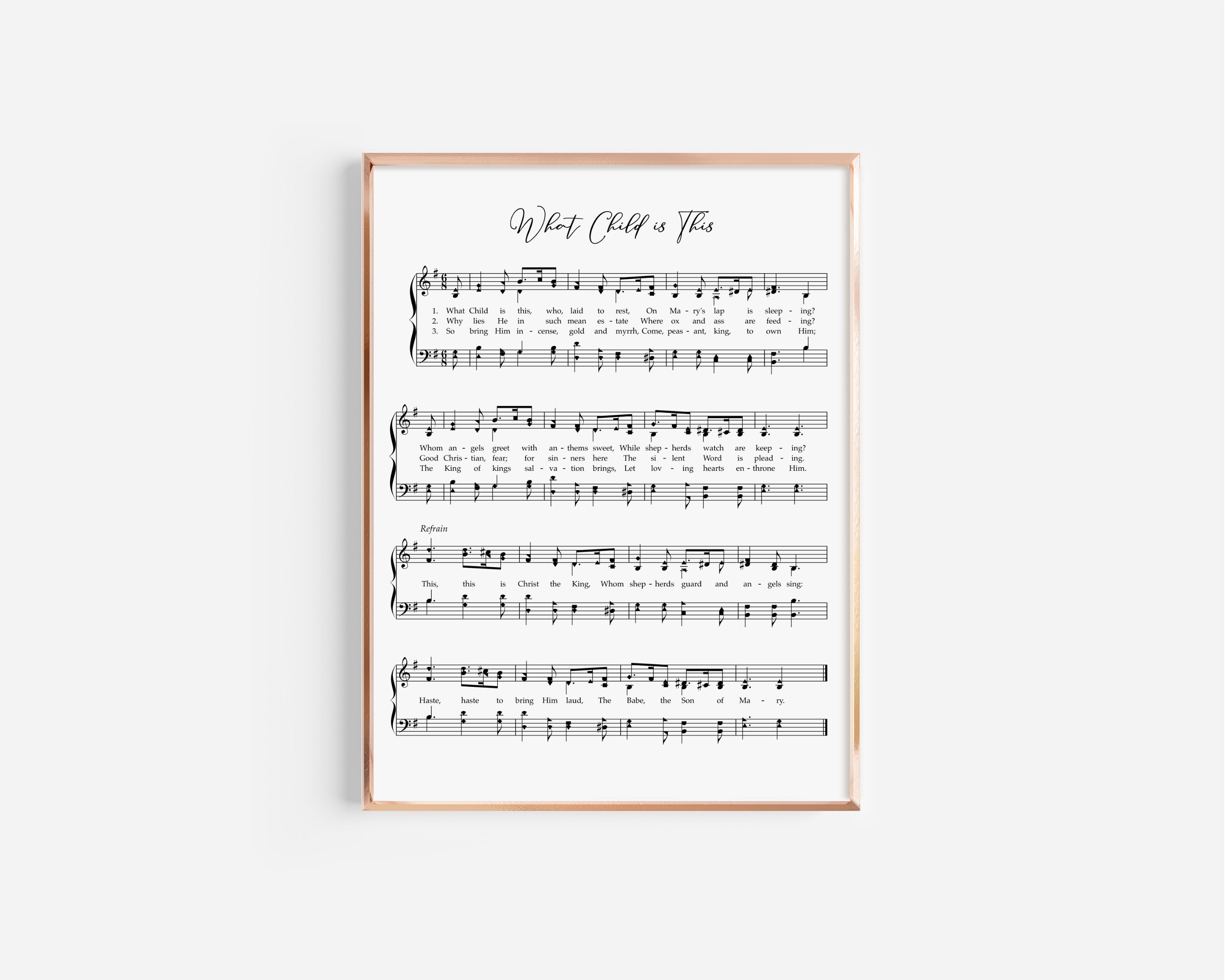 What Child is This Hymn, Shape Note Music, Christmas Decor, Hymn Prints ...