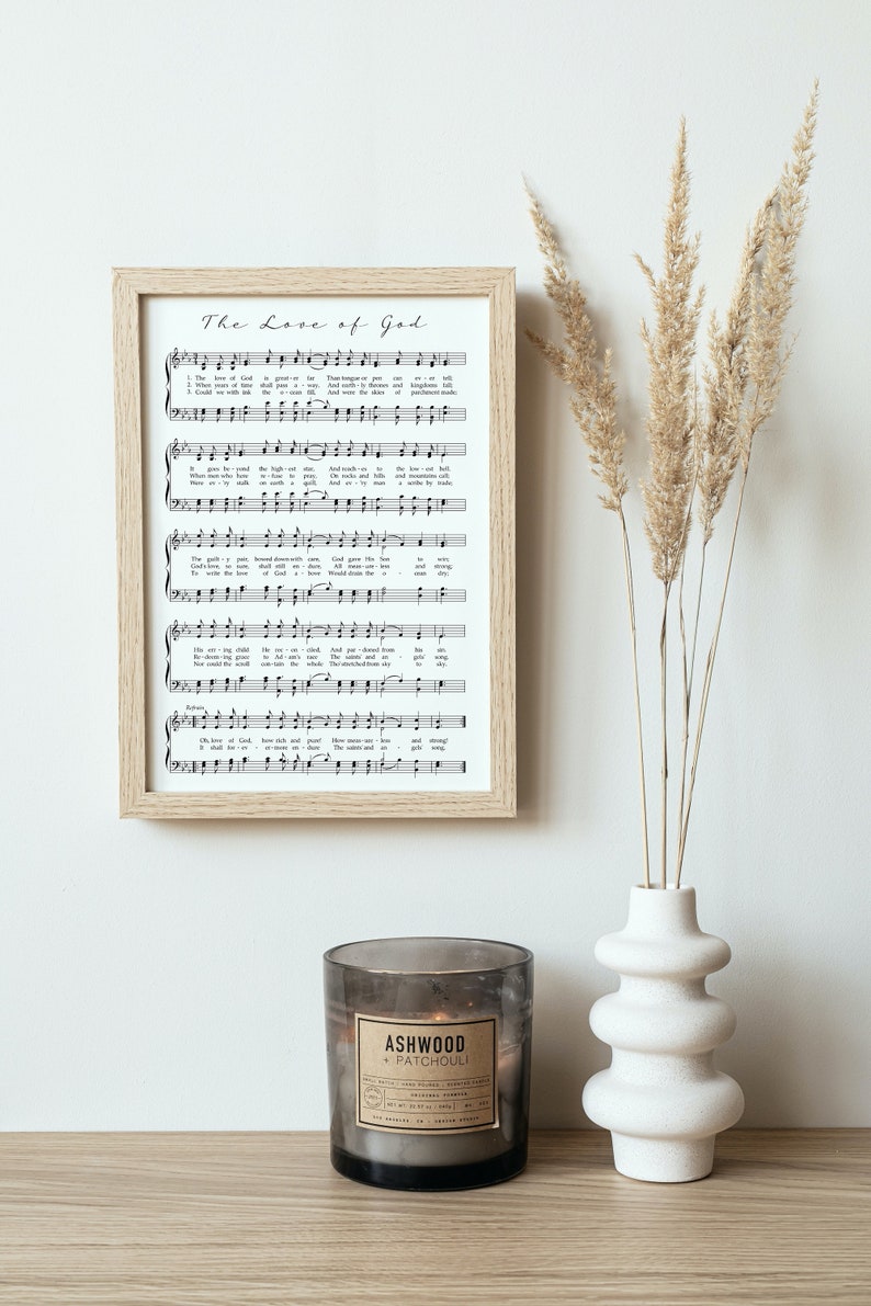 The Love of God Hymn Print, Printable Hymns, Hymn Music Page, Digital ...